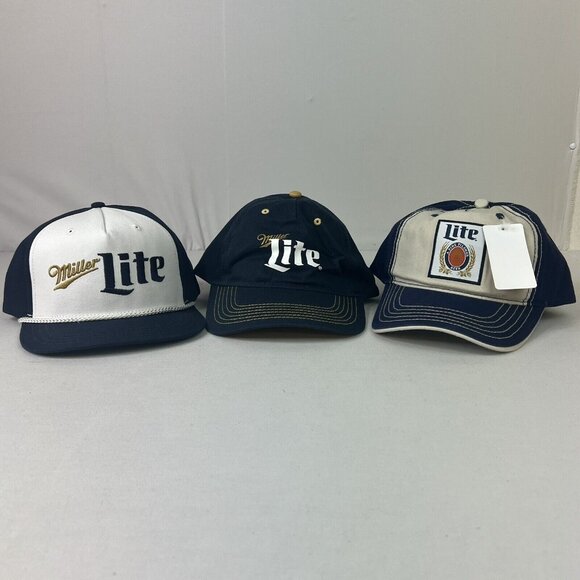 Unbranded | Accessories | Lot Of 3 Miller Lite Snapback Adjustable Hats ...